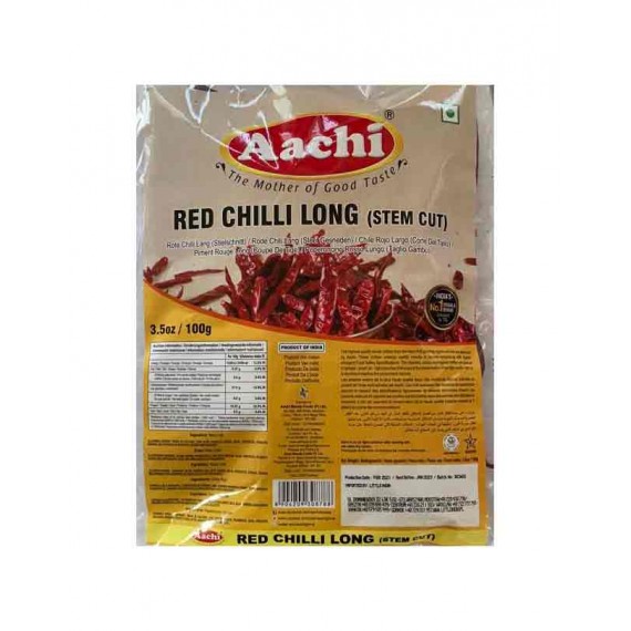Aachi Kashmiri Chilli with Stem - 100 Gm